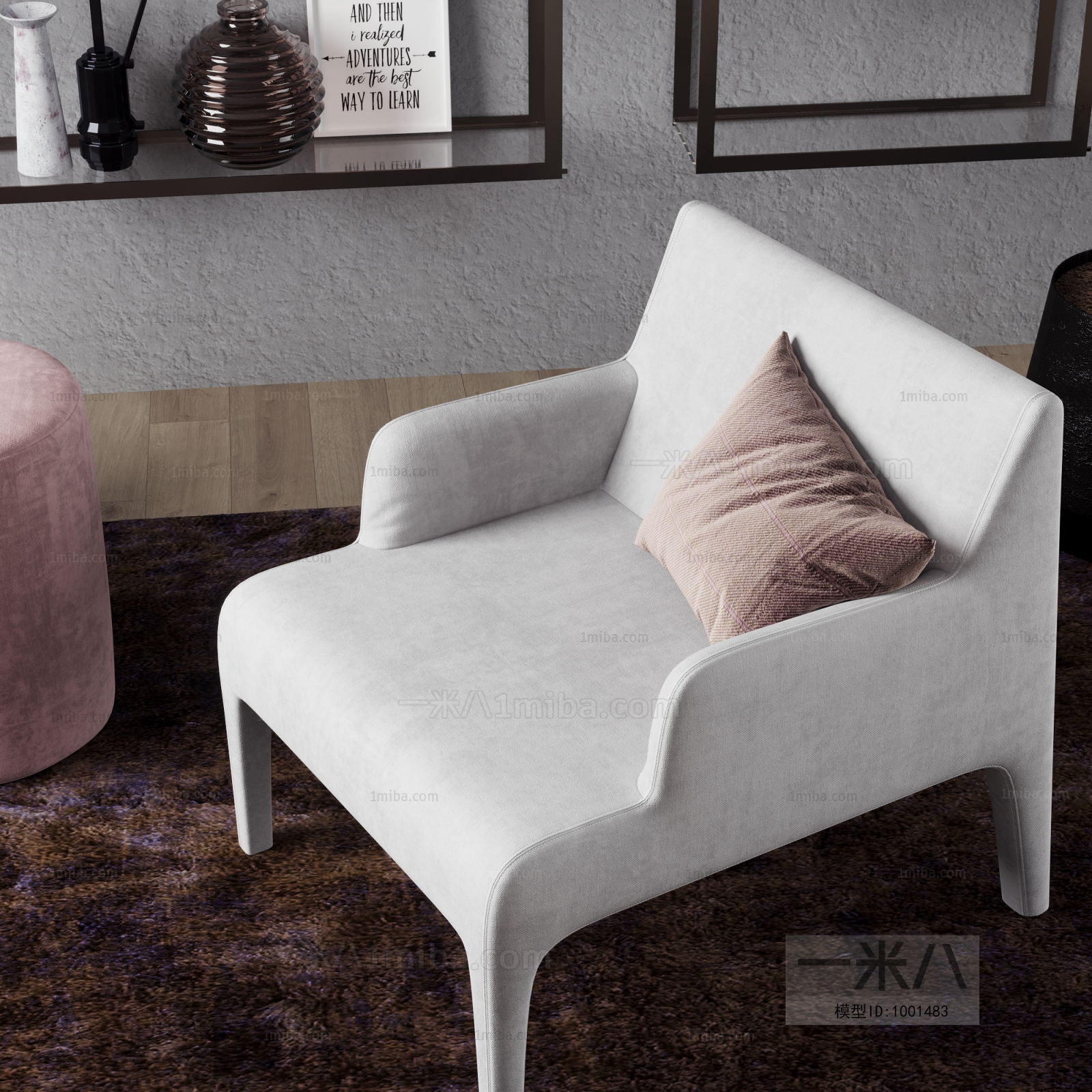 Modern Single Sofa 3D Model Download - Model ID.928331477 | 1miba