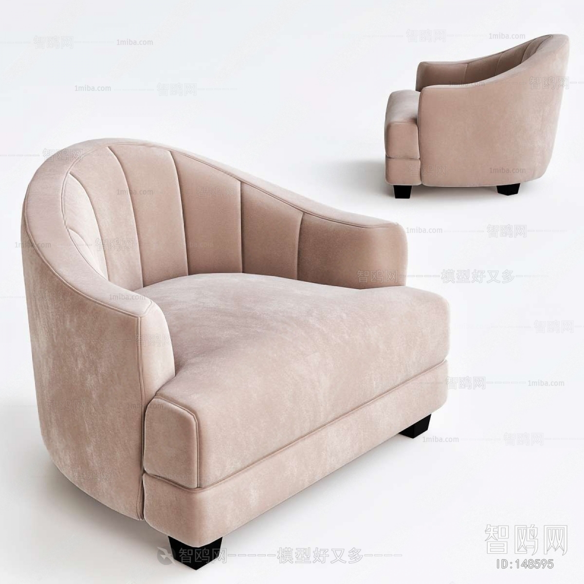 Modern Single Sofa 3D Model Download - Model ID.646788581 | 1miba