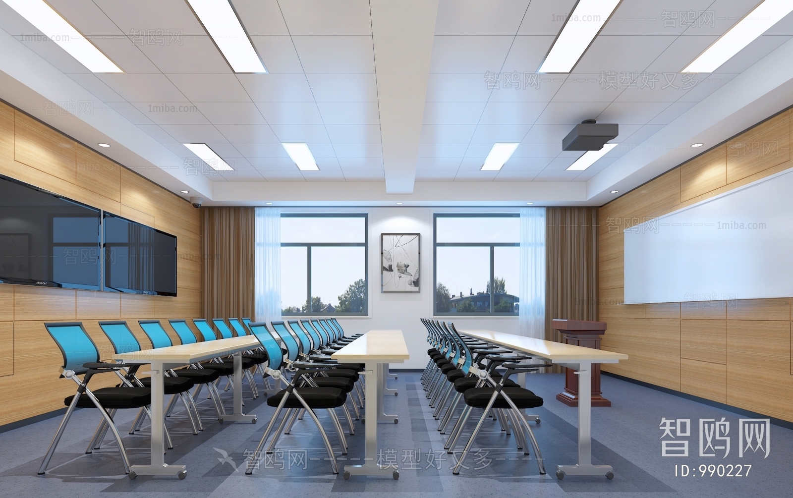 Modern Training Room 3D Model Download - Model ID.924555155 | 1miba