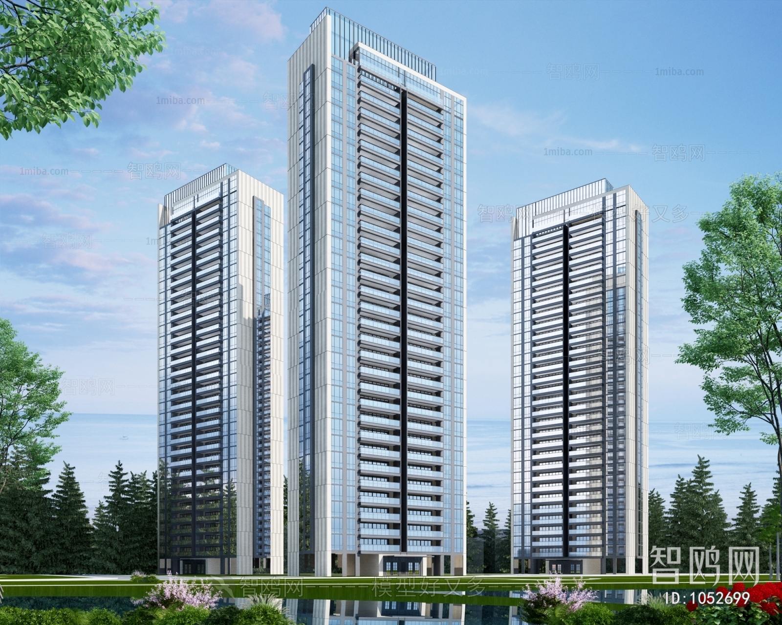 Modern Building Appearance 3D Model Download - Model ID.961321123 | 1miba