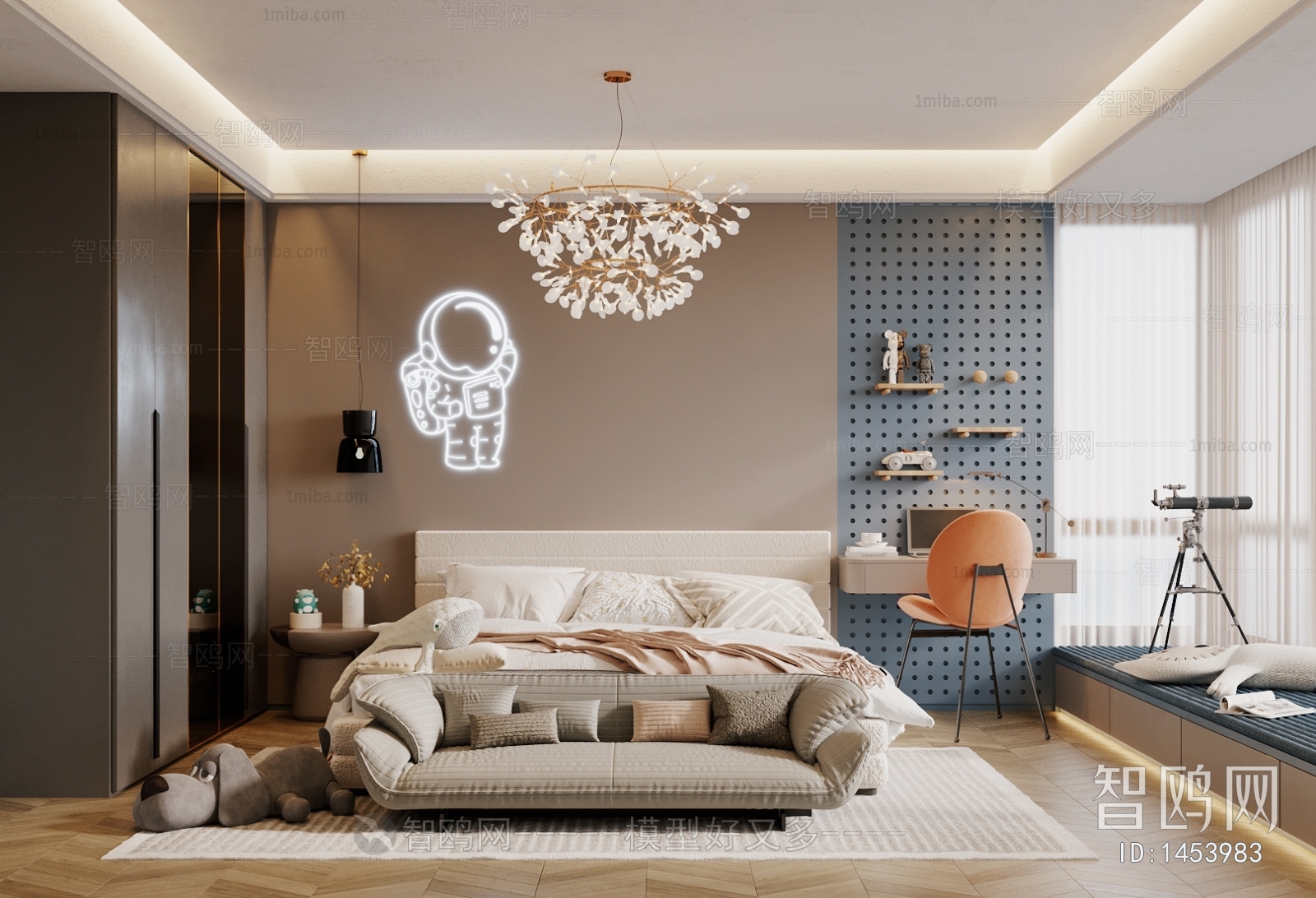 Modern Bedroom 3D Model Download - Model ID.394417056 | 1miba