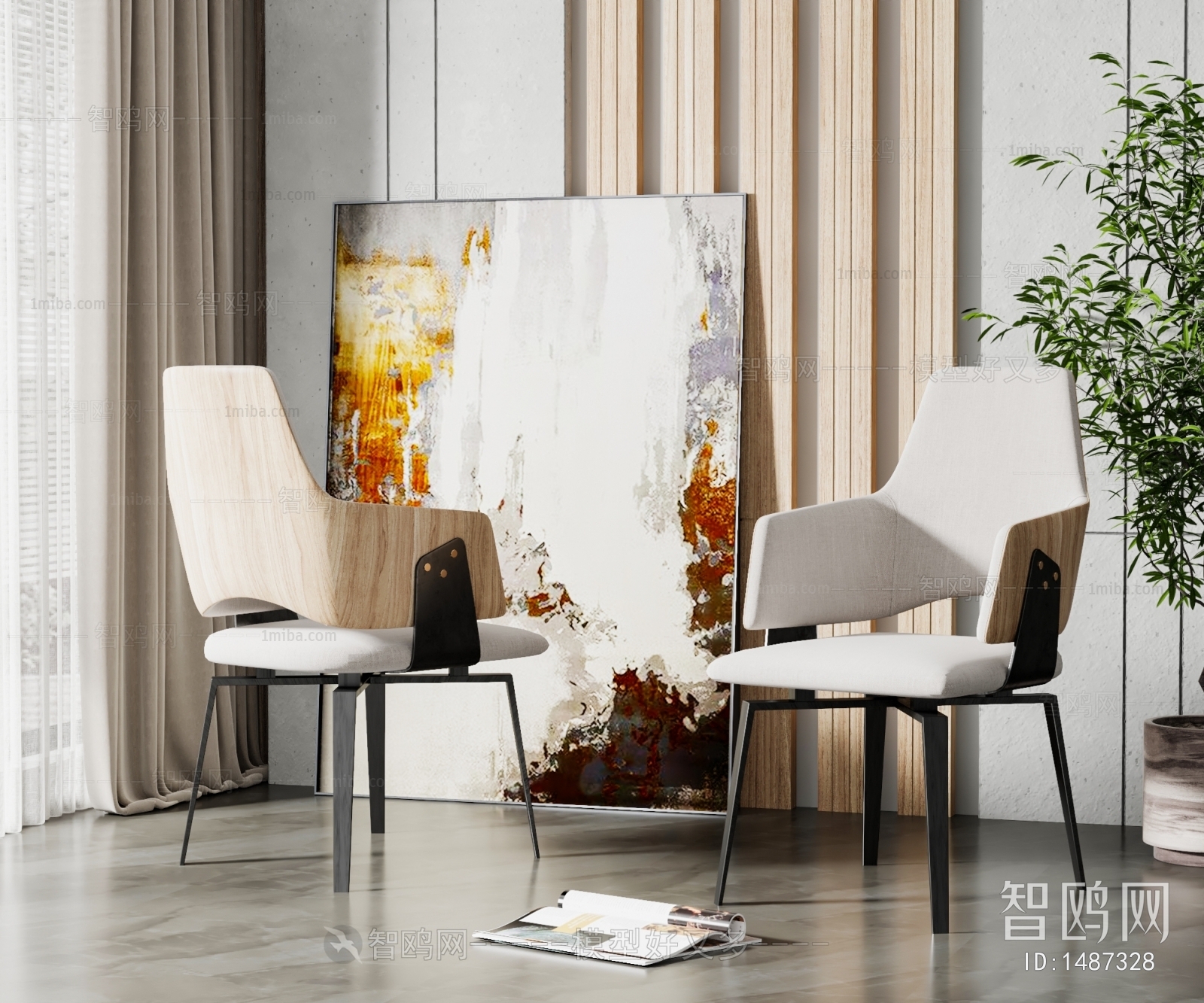 Modern Lounge Chair 3D Model Download - Model ID.879607924 | 1miba