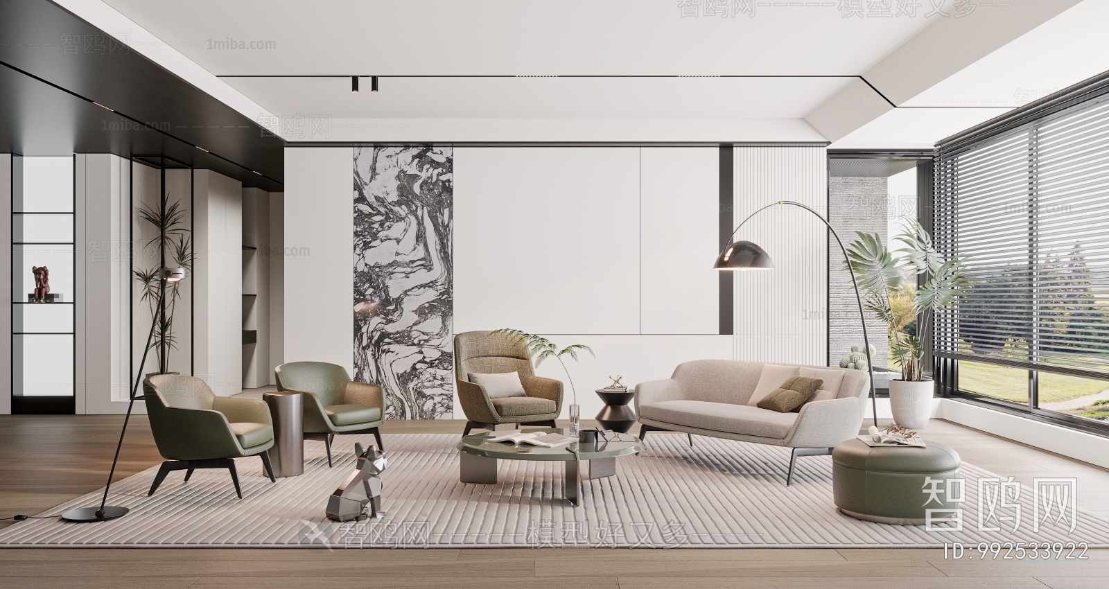 Modern A Living Room 3D Model Download - Model ID.992533922 | 1miba