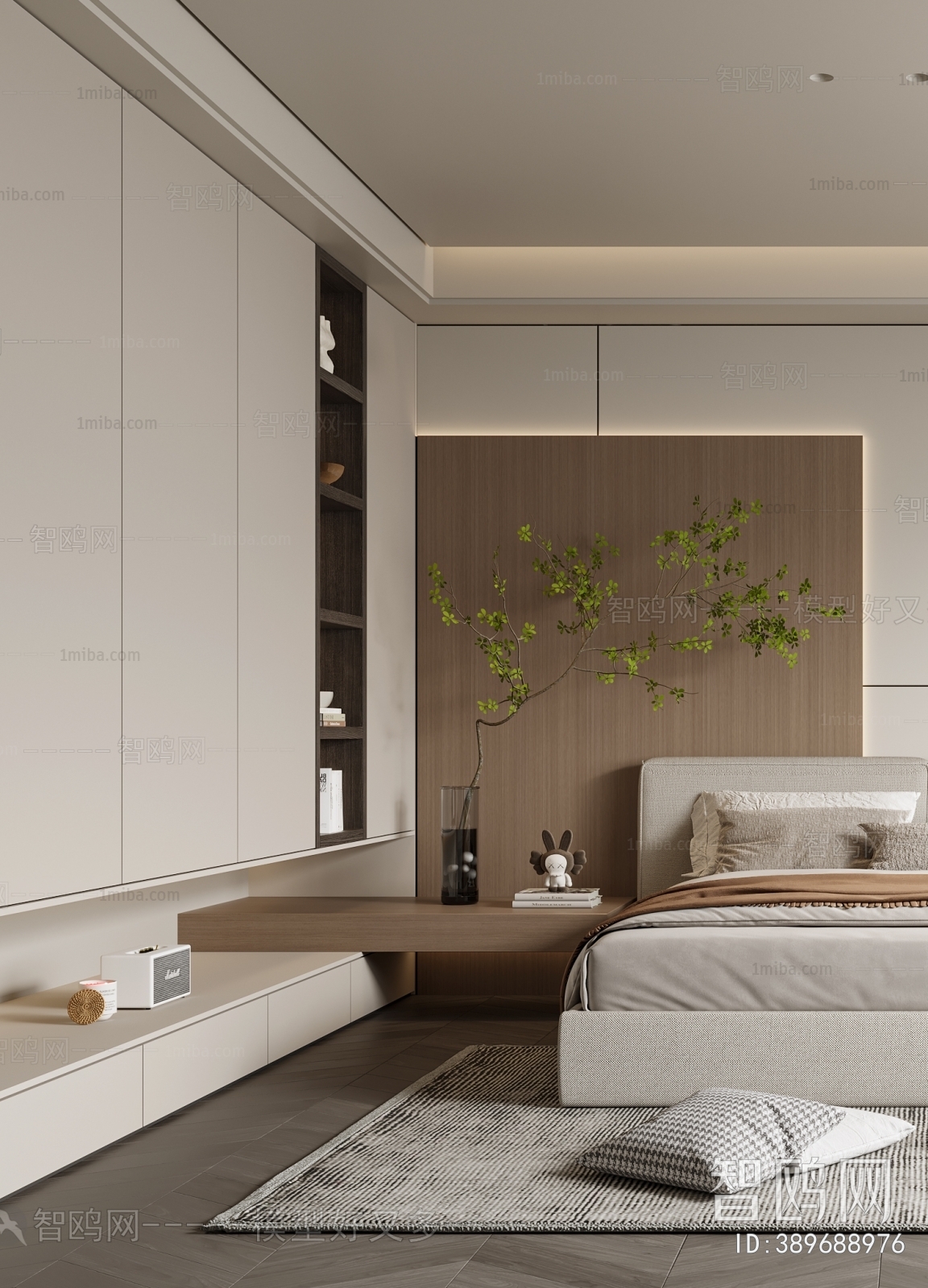 Modern Bedroom 3D Model Download - Model ID.389688976 | 1miba