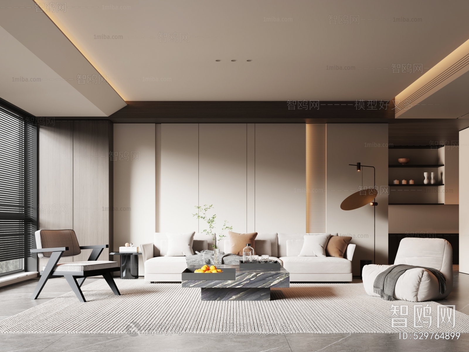 Modern A Living Room 3D Model Download - Model ID.529764899 | 1miba