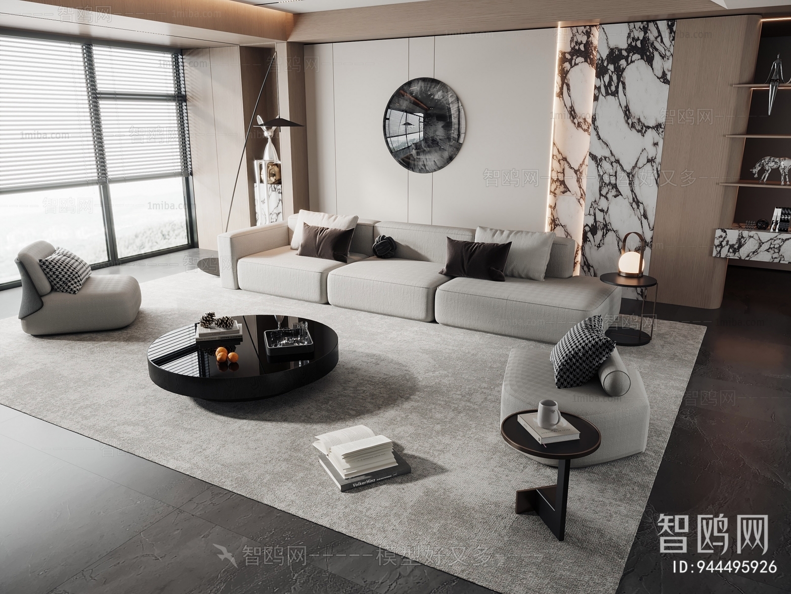 Modern A Living Room 3D Model Download - Model ID.944495926 | 1miba