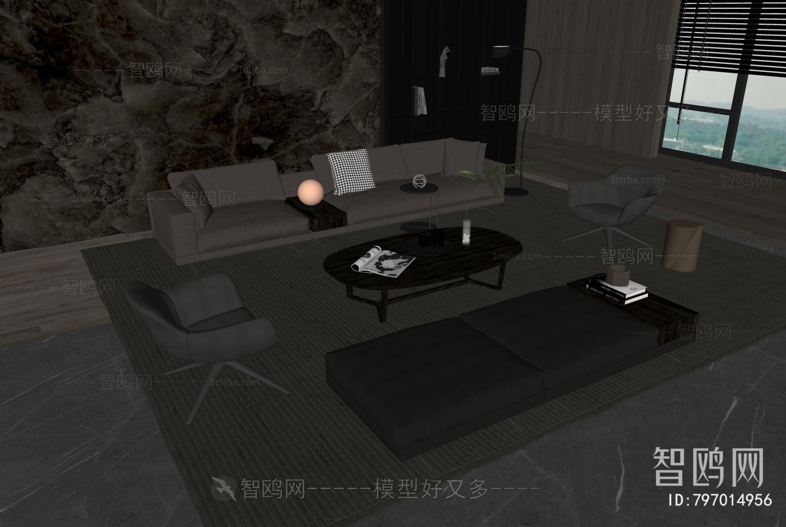 Modern sketchup Model Download - Model ID.797014956 | 1miba