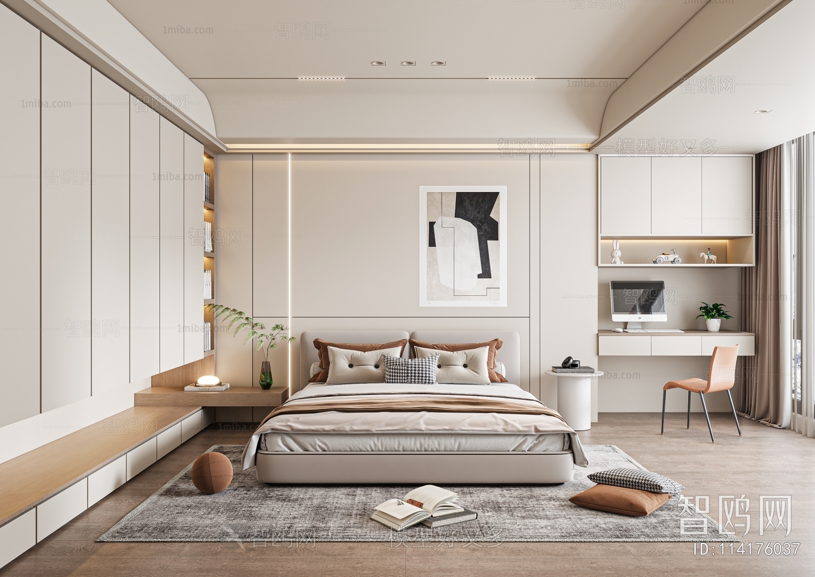 Modern Bedroom 3d Model Download Model Id 114176037 1miba