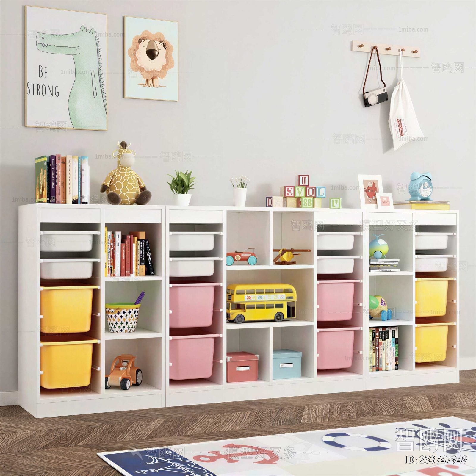 Modern Shelving 3D Model Download - Model ID.253747949 | 1miba